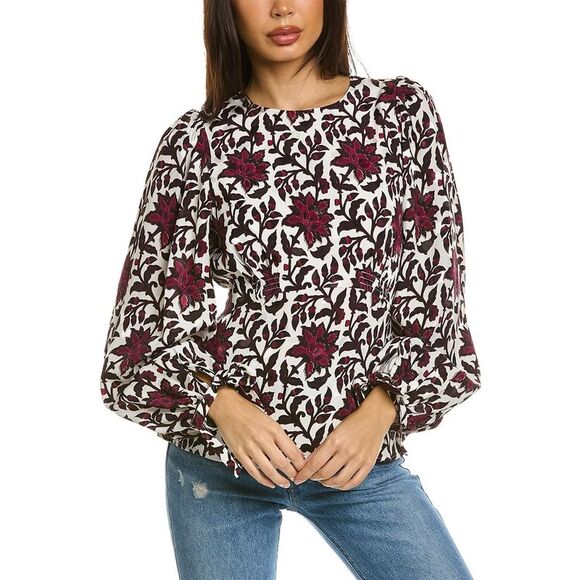 Ted Baker | Tops | Ted Baker Terre Printed Peplum Top | Poshmark
